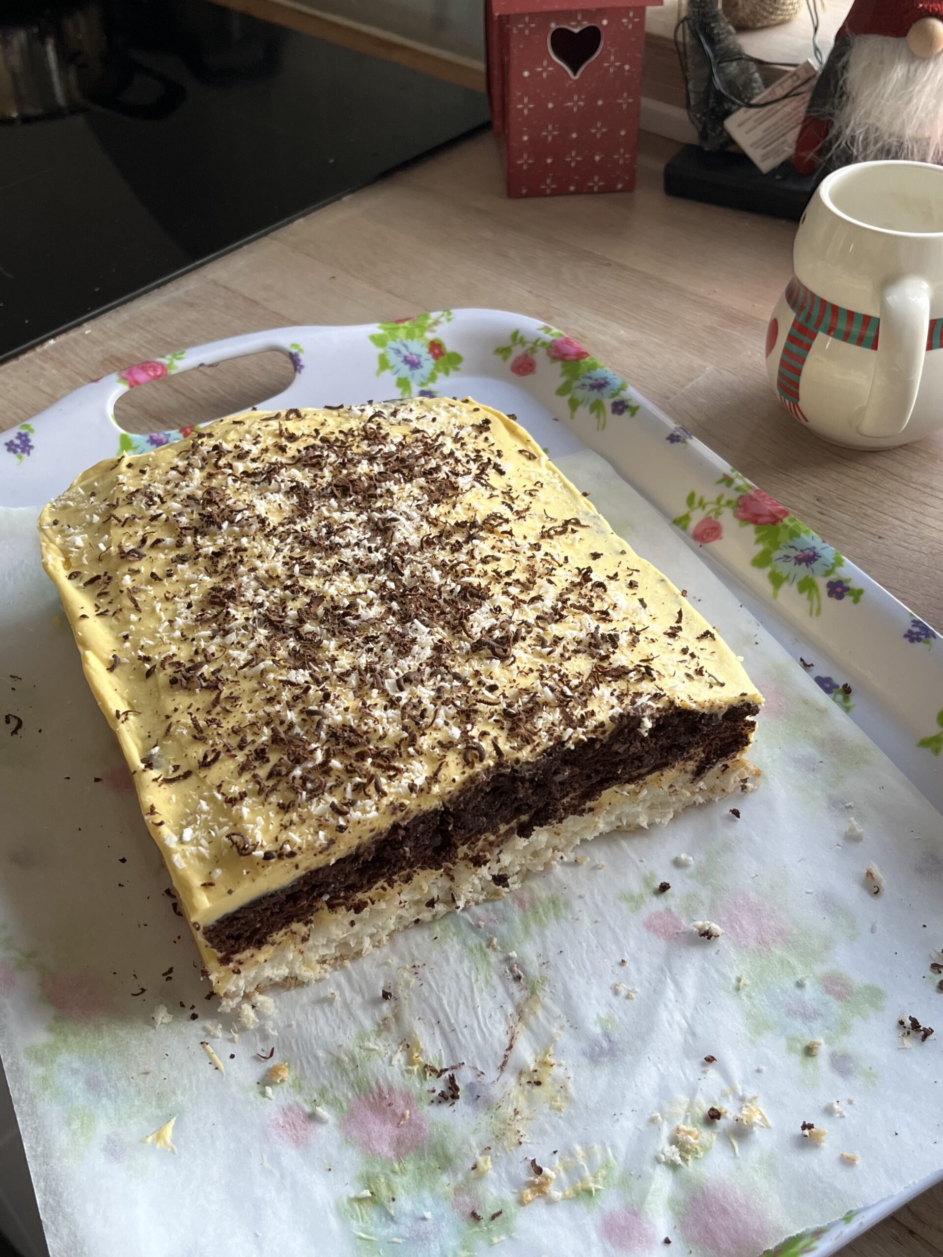 Raffaello Šnit Torta - opskrift på raffaelo kage - chokomils